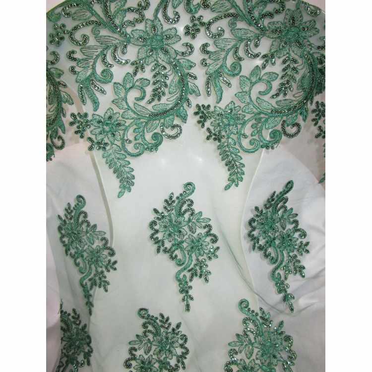 Tulle Corded Embroidery Sequences 2111-04